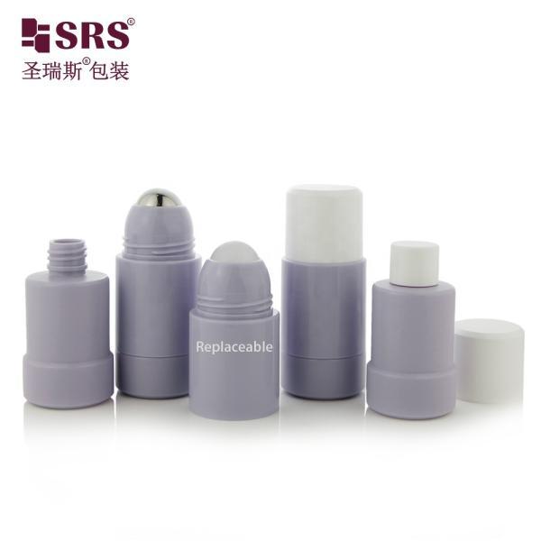 Quality 50ml PP PCR Refillable Roll On Bottle for Cosmetics for sale