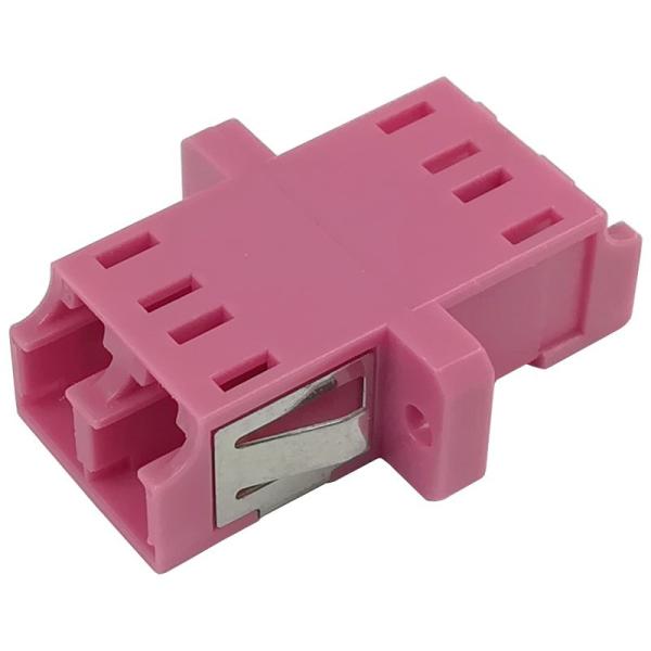 Quality OM4 LC Duplex Fiber Optic Cable Adapter SC Simplex Cutout Flanged Violet Color for sale