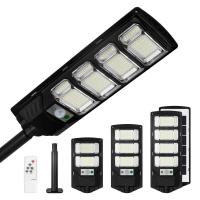 China 120W IP65 Waterproof Solar Street Light With Lithium Ion Battery factory