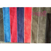 Quality Textile Colorful Plain Suede Sofa Fabric OEM Service With Natural Velvet for sale
