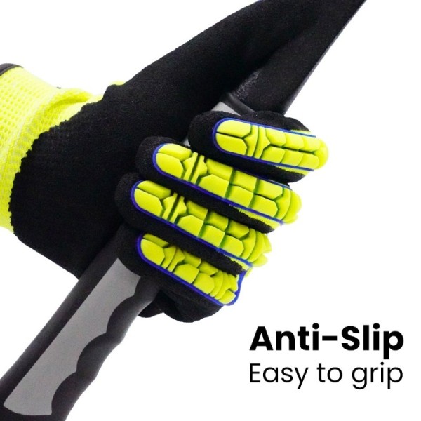 Quality 13 Guage Protective Gloves Cut Resistant Level C Sandy Nitrile Work Gloves for for sale