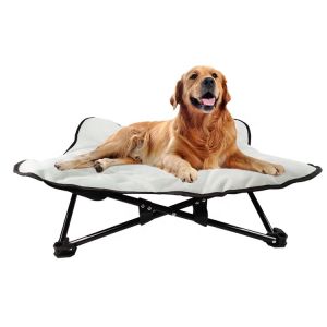 Quality 600D Portable Elevated Dog Bed Waterproof 20cm Indoor Raised for sale