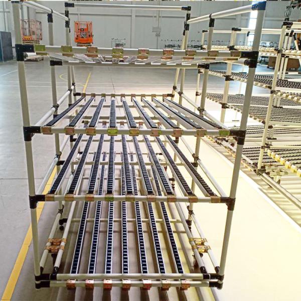 Quality Aluminum alloy Lean Pipe Flow Material rack Carton Flow Rack Gravity roller rack for sale