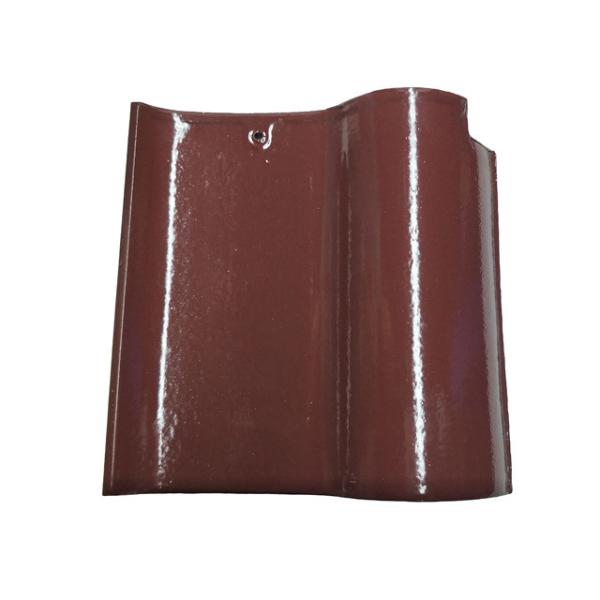 Quality Spanish Glazed Clay Ceramic Roof Tiles 220mm Handmade Lightweight Brown for sale