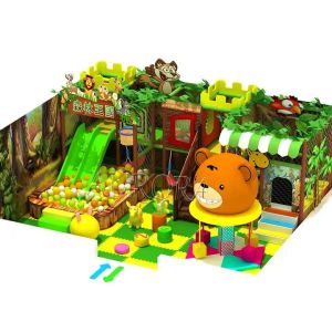 Quality Green Forest Attraction Soft Play Equipment Kids Indoor Adventure Playground for sale
