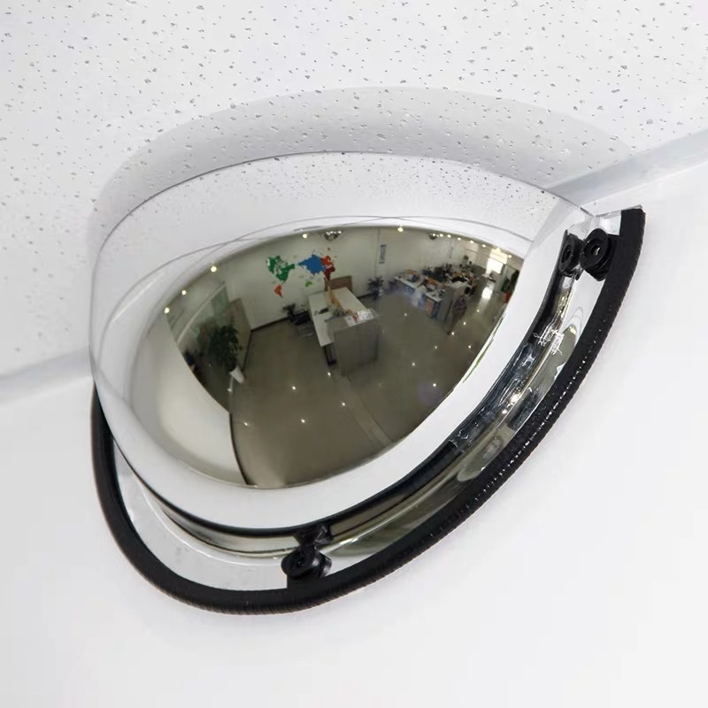Quality Acrylic Spherical Convex Mirror 180° and 360° Dome Safety Blind Spot Mirror for sale