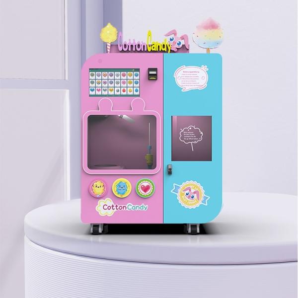 Quality Outdoor 220V Fairy Floss Vending Machine GPS Positioning Remote Control for sale