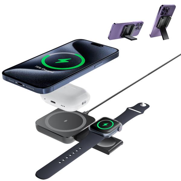 Quality Ultra Thin Magsafe Charger Wireless Foldable For Mobile Phone Headset Watch for sale