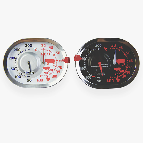 Quality Wide Screen Oval Shape Dial Oven Thermometer For Meat / Beef / Chicken for sale