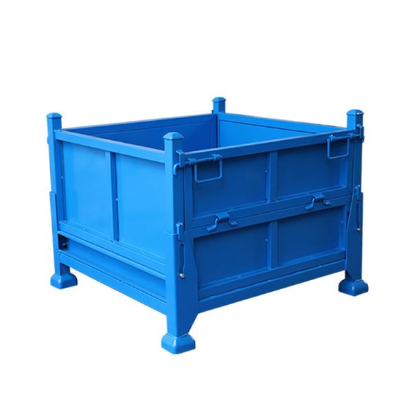 Quality Waste Treatment Metal Stackable Storage Cage Steel Collapsible Wire Mesh Container for sale