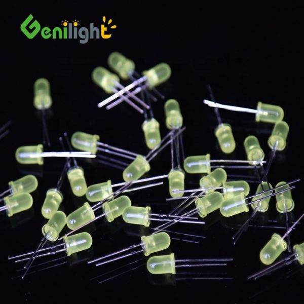 Quality 5mm Yellow Candle Light Flicker Diodes Bright LED Light with Max. Reverse for sale