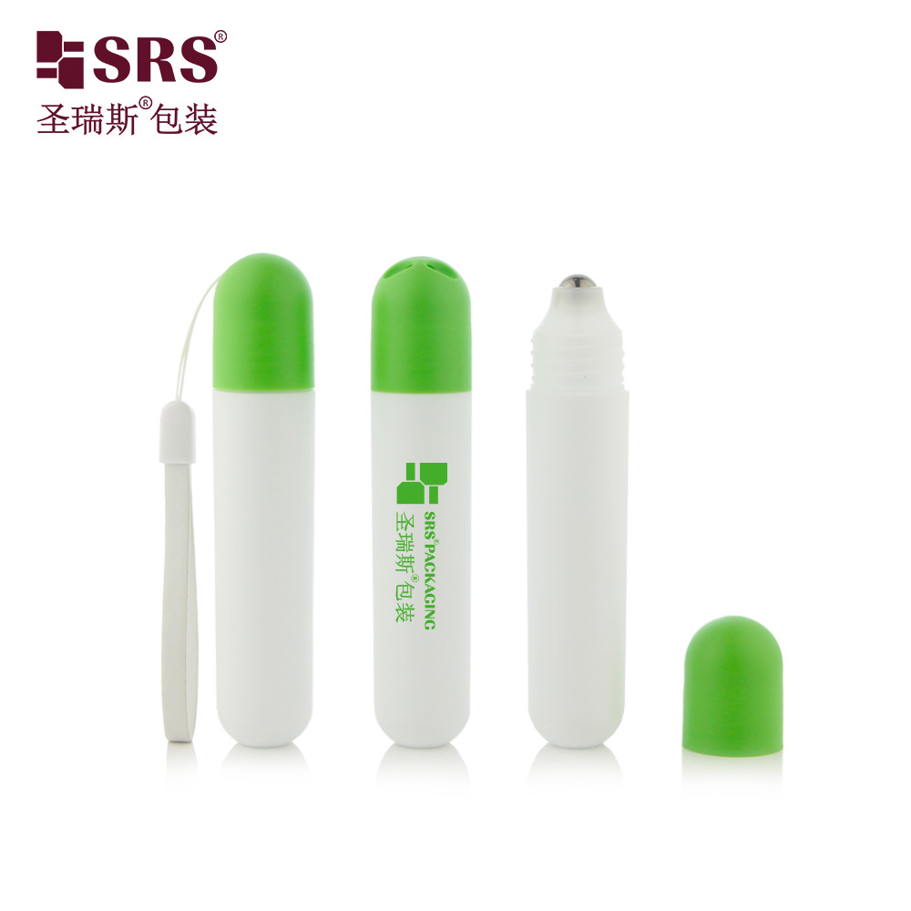 RPPG-25ML PP PCR Recycled Injection Custom Color Matte Finished Round Bottom Roller Steel Ball With Dome Cap For Liquid Gel