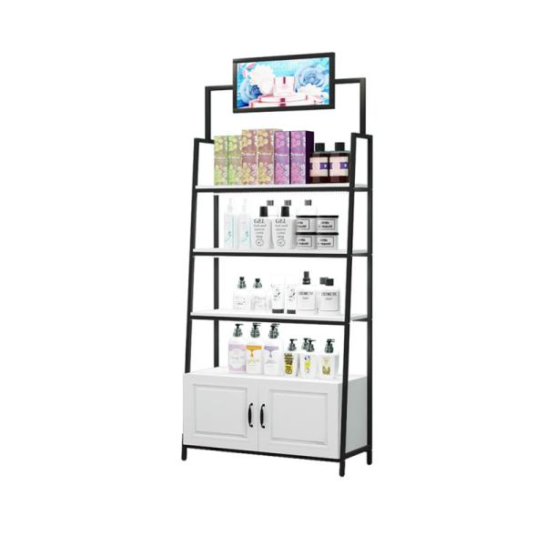 Quality Medical Cosmetic Display Rack Stand Display Wall Cabinet Gold for sale