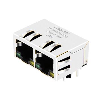 Quality JXR8-1001NL 1x2 Port 10/100 Base-T G/Y Led Ethernet Lan Port Network Jack RJ45 for sale