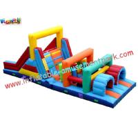 Quality Exciting OEM Colorful Commercial Inflatables Obstacle Course Tunnel Game for for sale