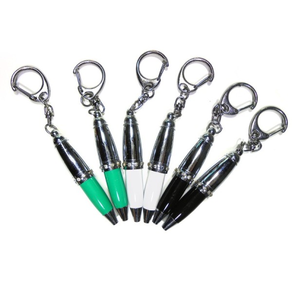 Quality Silk Screen Animal Brass 65mm Small Ballpoint Pens With C Keyring for sale