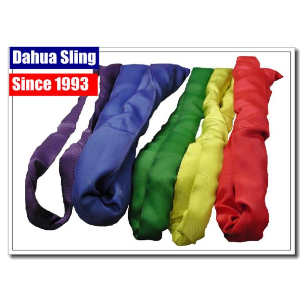 Quality Red Striped Heavy Lifting Slings , Construction Lifting Straps For Pulling for sale