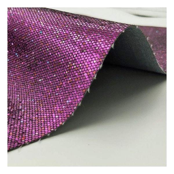 Quality Wholesale Mesh Glitter Fabric Synthetic Artificial Faux Leather Shoes Phone for sale