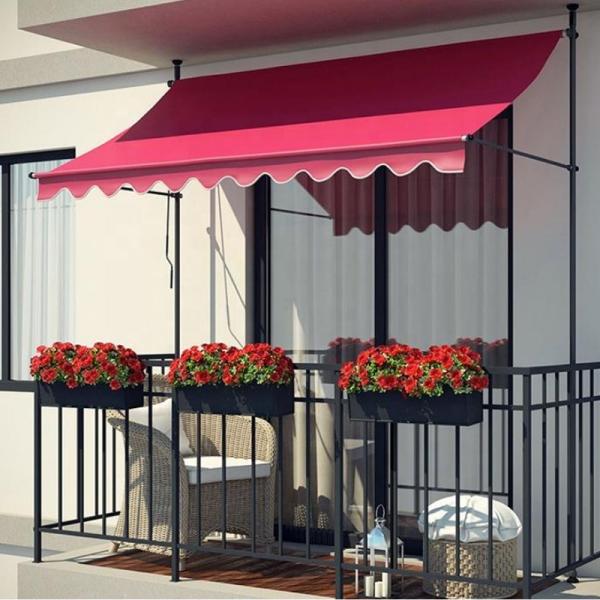 Quality 2.5*1.2m Pillar Type Awning for Outdoor Patio Garden Canopy Sun Shade Aluminum Alloy for sale