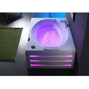 Quality Rectangle Massage Bathtub With Oval Waterfall For 2 Person for sale