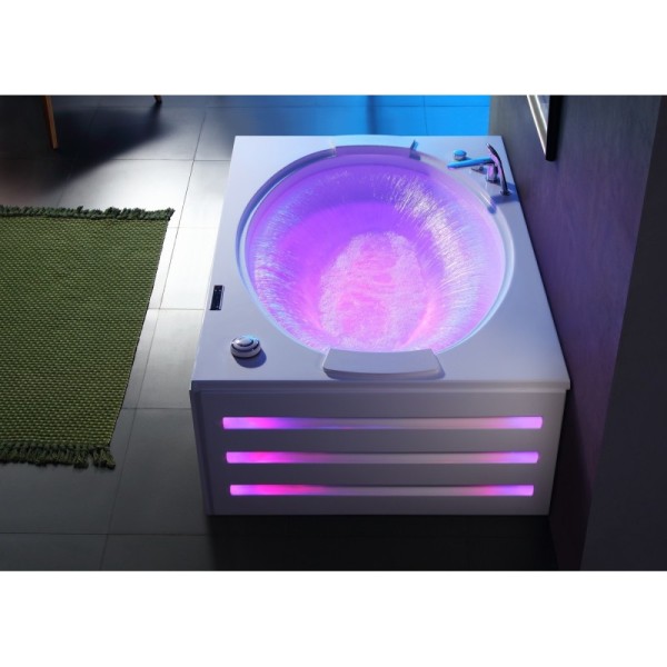 Quality Modern Rectangle Bathtub with Oval Waterfall and Double Soaking Tub for sale