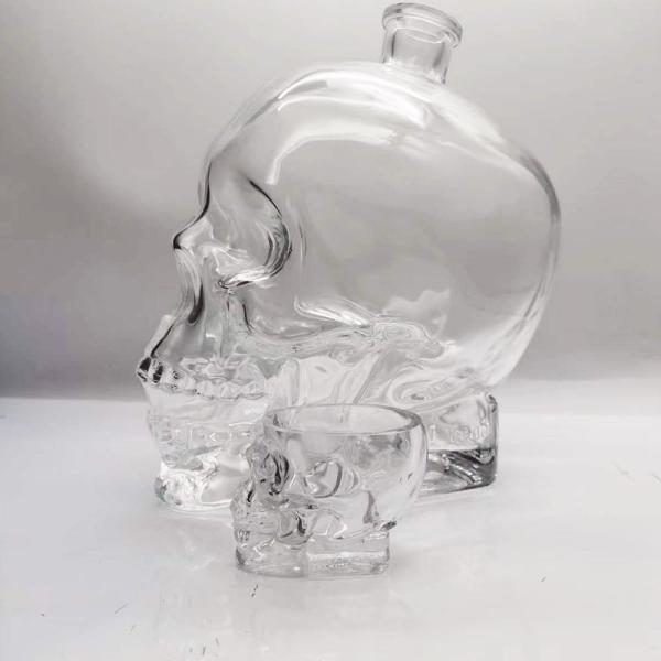 Quality Vodka Gin Unique Premium Frosted Glass Bottle With Screen Printing for sale