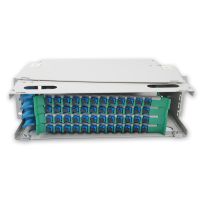 Quality Plastic Fiber Optic Splice Cable ODF with 48 Port Full Loaded Tray and SC/UPC for sale