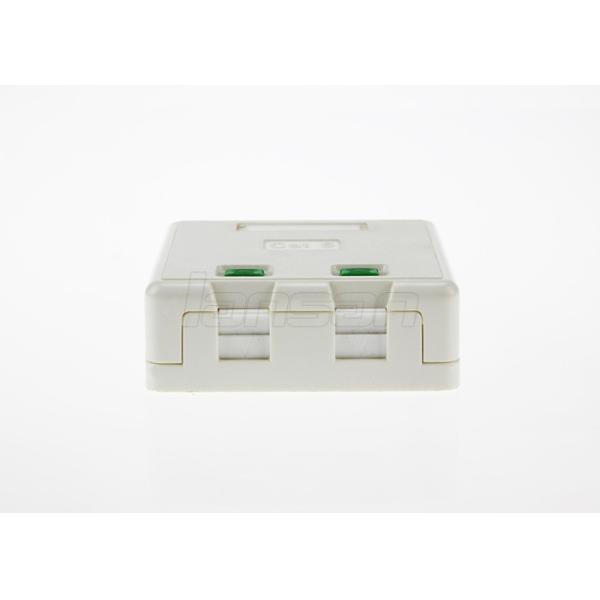 Quality High-impact Flame Reisistance Plastic Two Port Cat6 Surface Mount Box for sale