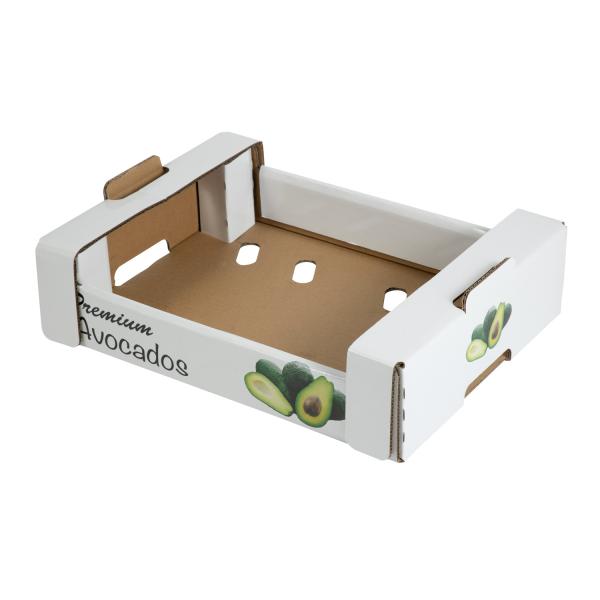 Quality Direct Custom Printing Rectangle Corrugated Box For Avocado Fruit for sale