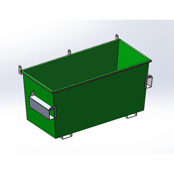 Quality 1.5m Open Top Front Lift Bin Stackable Design Garbage Truck Compatible Waste for sale
