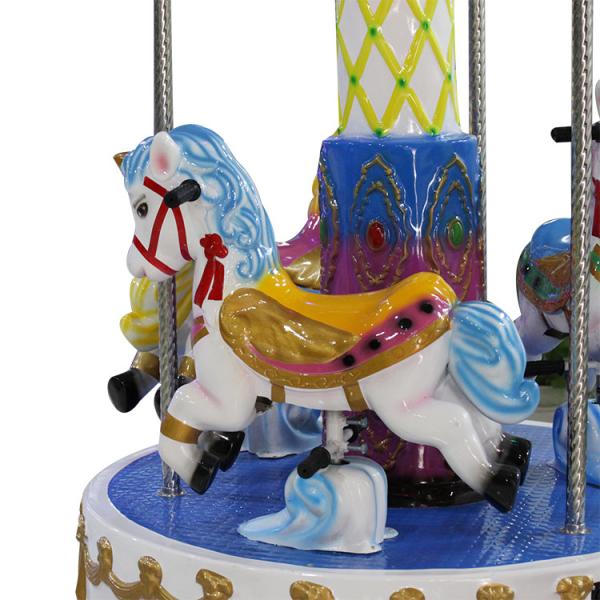 Quality Merry Go Round Mini Small Horse carousel 3 players horse kiddie rides carousel for sale