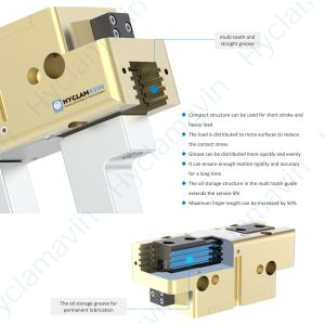 Quality Adjustable Compact Pneumatic Parallel Grippers for Heavy Casting Transportation for sale