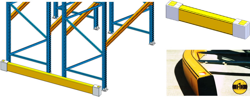 Racking Upright Protectors  Rack End  Protector Guard  Warehouse Safety Bollard