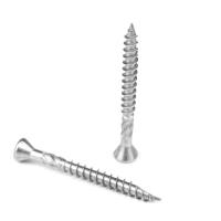 Quality 100mm Flat Knurling Wood Chipboard Screw Stainless Steel Plain Measurement for sale
