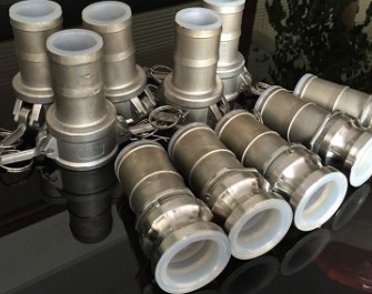Quality Casting Antistatic 75mm PTFE Lined Pipe Fittings Type E Camlock Fitting for sale