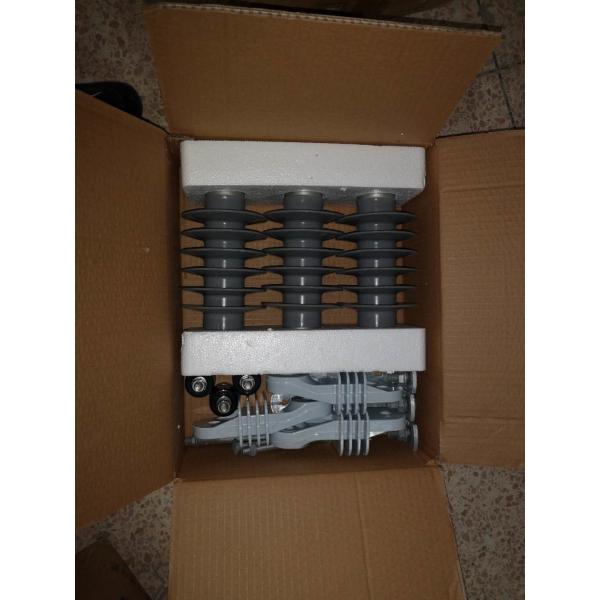 Quality 12 KV Metal Oxide Gapless Lightning Arrester / 5 Ka Polymer Surge Arrester for sale