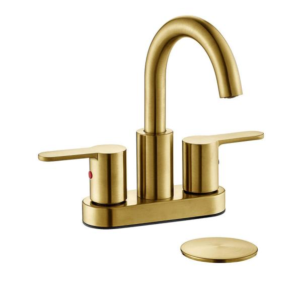 Quality CUPC Matte Black Bathroom Faucet 4 Inch Centerset Nickel Golden for sale