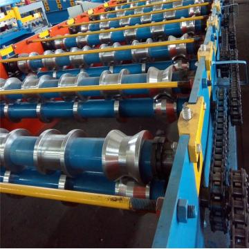 Quality 12 - 16 Rows Roof Roll Forming Machine With 5 Ton Hydraulic Decoiler for sale