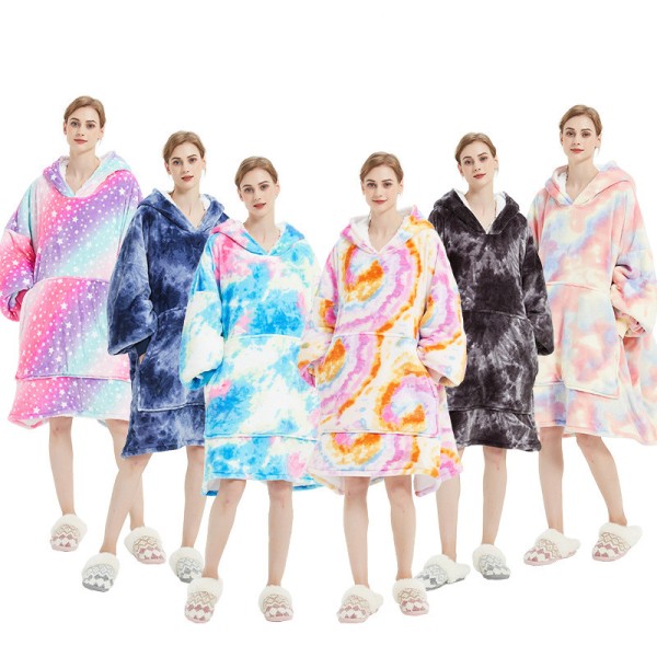 Quality Full Custom Flannel Romper Oversized Pajama Blanket Hoodie Colorful Printed for sale
