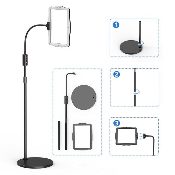 Quality Adjustable Height LED Magnifier with PMMA Lens for Floor-mounted Reading Tasks for sale