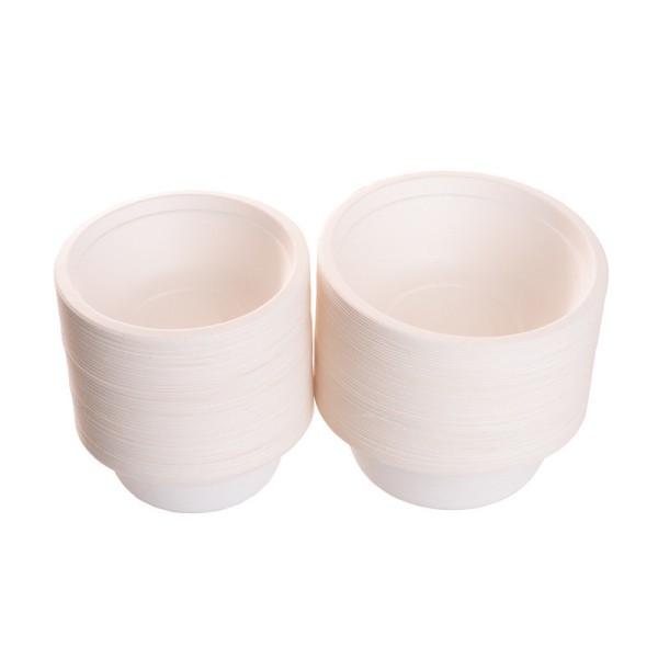 Quality 12oz Disposable Paper Bowl Round Household Outdoor Pulp Environmentally Friendly for sale