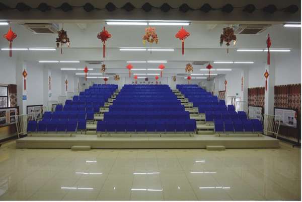 Quality Coloured HDPE Chair Powder Coated Retractable Bleacher Seating for sale