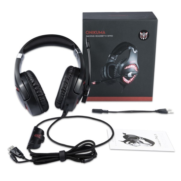 Quality LED Light 2.2m 2.2kohm 100mA PC 3.5 mm Gaming Headset for sale