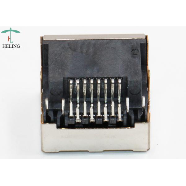 Quality 8 Pin RJ45 Female Jack Offset / Seeking PCB Tab Up Thru - Hole Type for sale