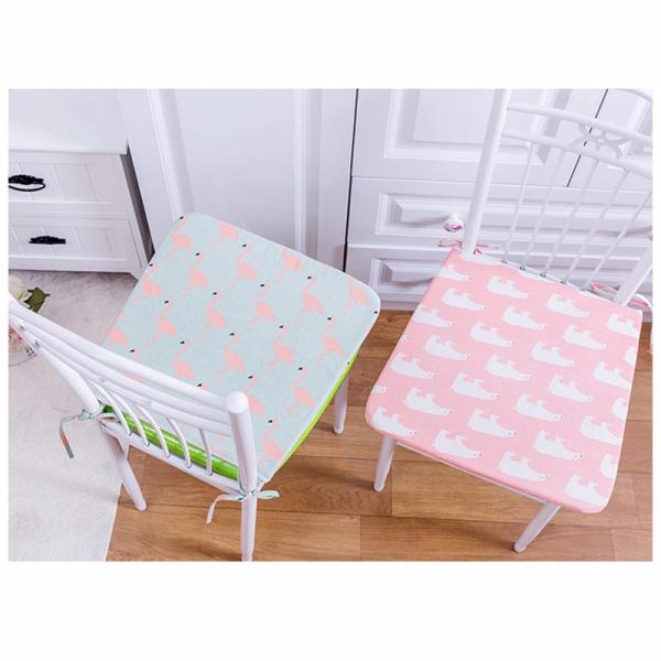 Quality Patterned Plush Bench Cushion , Soft Sponge Filling Thin Seat Cushions for sale