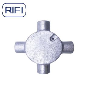 Quality GI Circular Junction Box 4 Way Malleable Iron Electrical Metal Enclosure Box for sale