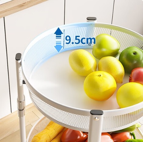 Quality No Installation Rotating Kitchen Storage Rack Foldable Shelf Anti Rust For High for sale