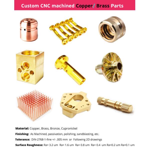 Quality Professional Machining Copper Parts , C10100 C11000 Brass Copper Machined Parts for sale