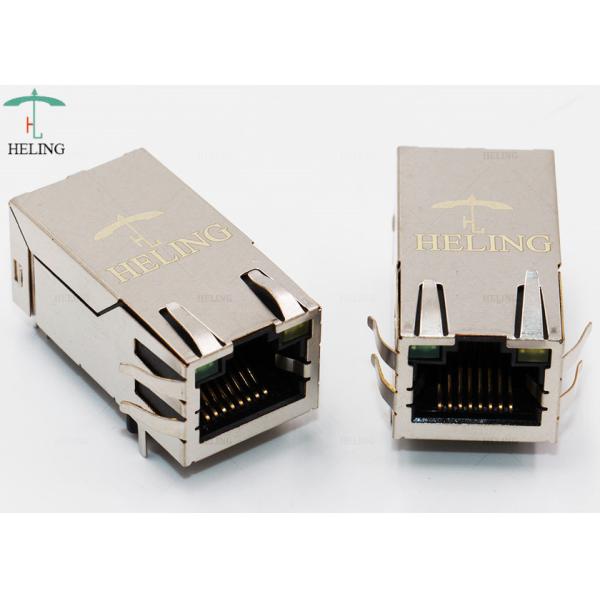 Quality Built - In LED Integrated Magnetics RJ45 2.5 G / 5 G Base - T PCB Jack Connector for sale