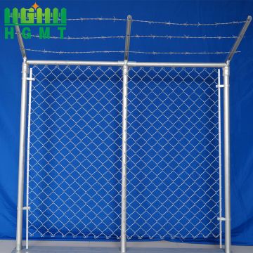 Quality Boundary Protection Galvanized Chain Link Fence Black Customizable Wire Mesh for sale